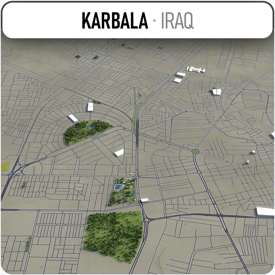 Karbala surrounding 3D model - TurboSquid 1494321