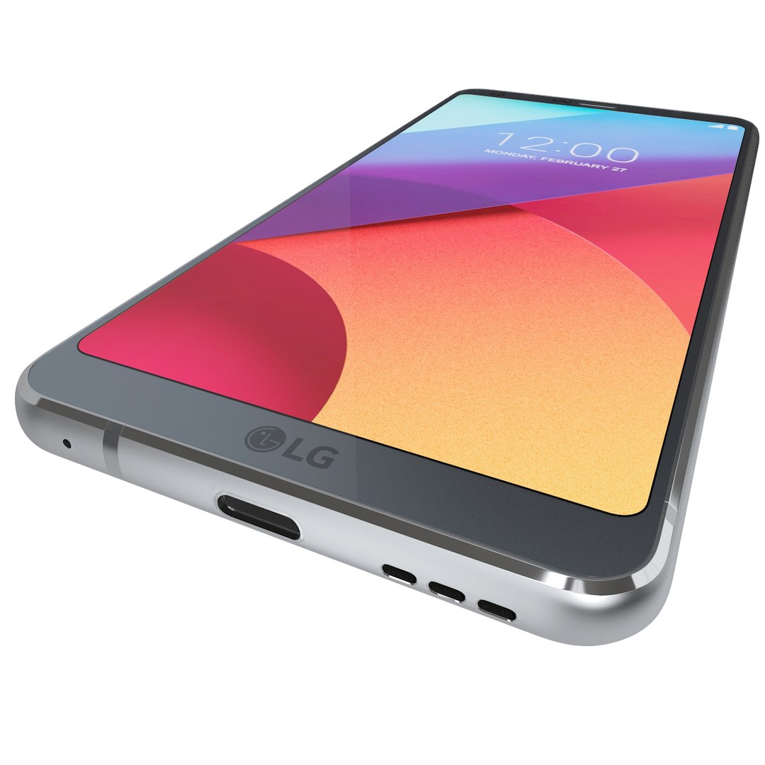 realistic lg g6 colors 3d model