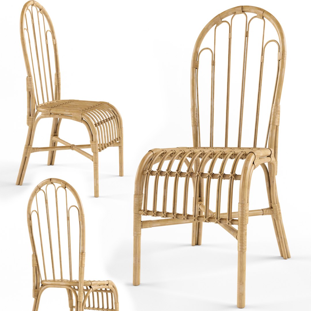 Dining Rattan Chair Model - TurboSquid 1668226