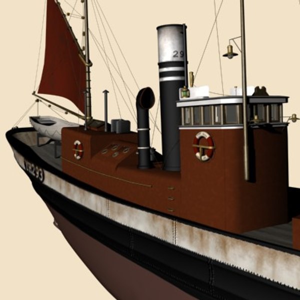 steam herring drifter fish 3d model