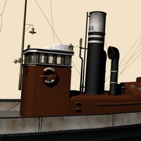 steam herring drifter fish 3d model