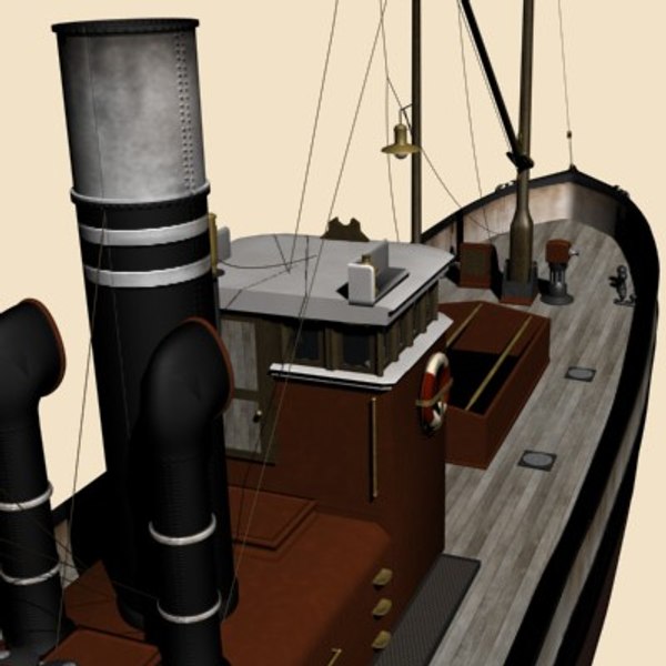 steam herring drifter fish 3d model