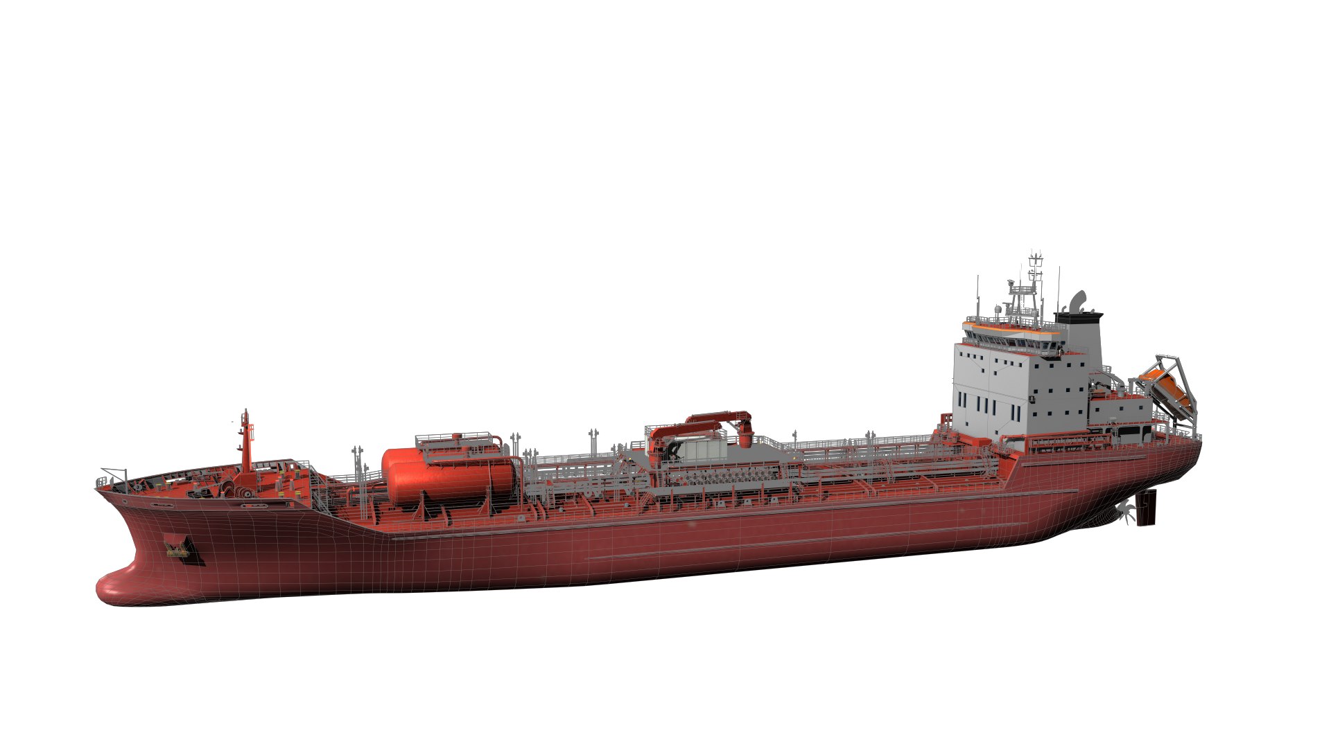 3D 145m Chemical Tanker Model - TurboSquid 1248325