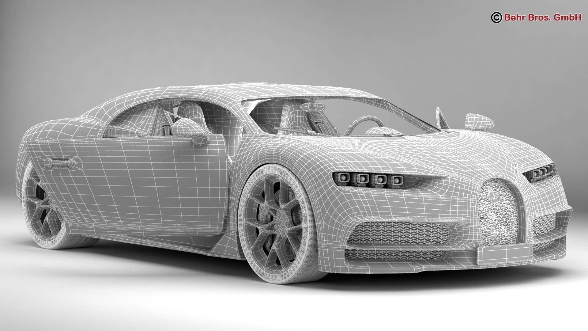 3d bugatti chiron 2017 model