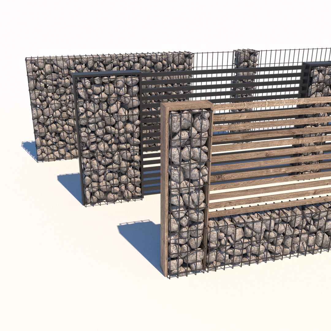 3D Model Gabion Landscape Garden - TurboSquid 1250163