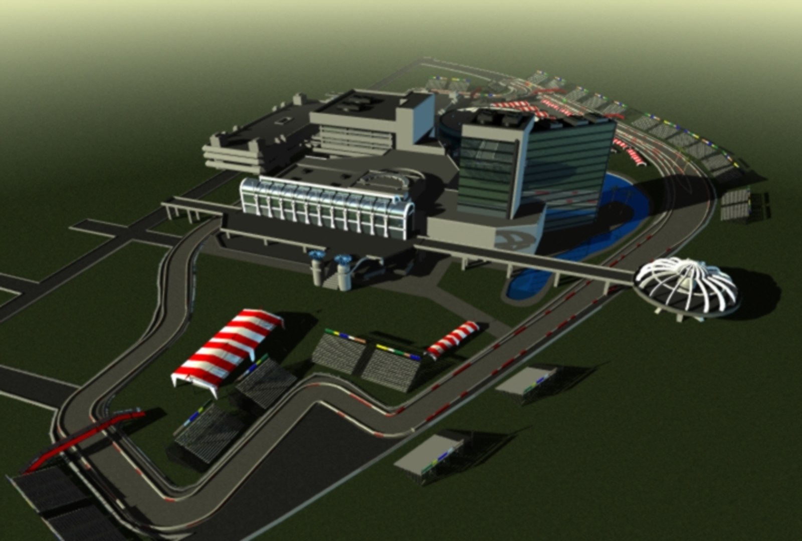 Long Beach Race Track 3d Model