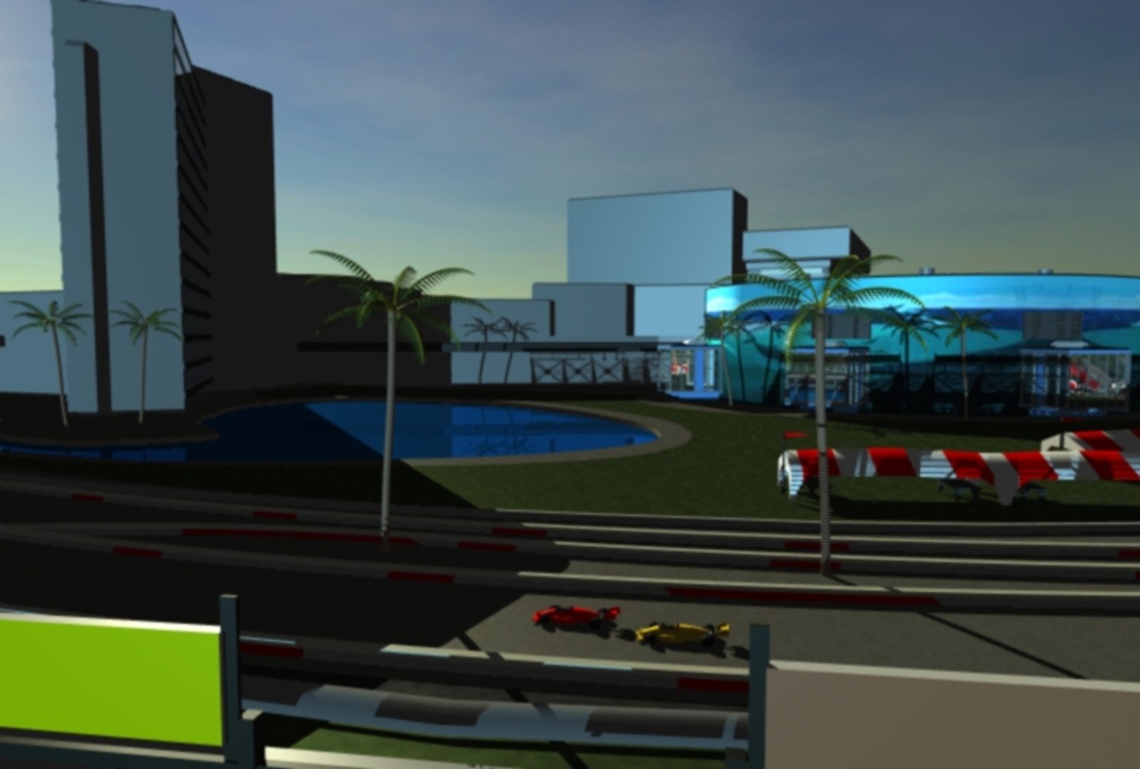 Long Beach Race Track 3d Model