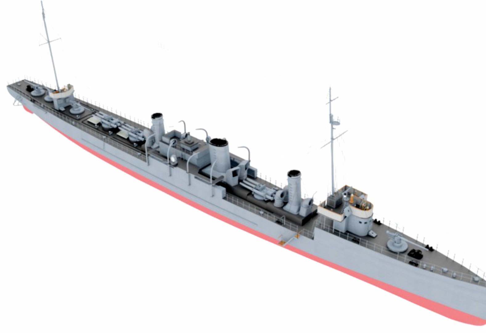 3d Model Destroyer Type Novik