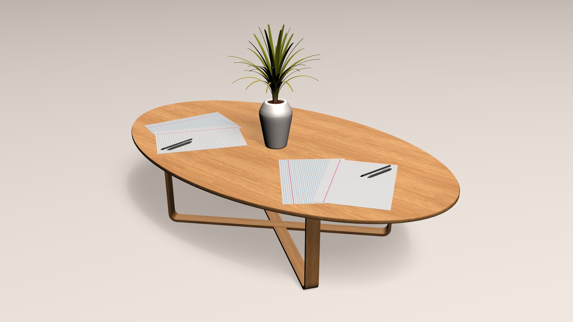 3D wooden coffee table - TurboSquid 1188216