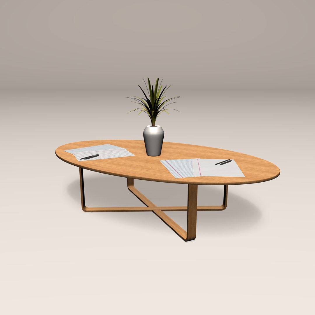 3D wooden coffee table - TurboSquid 1188216