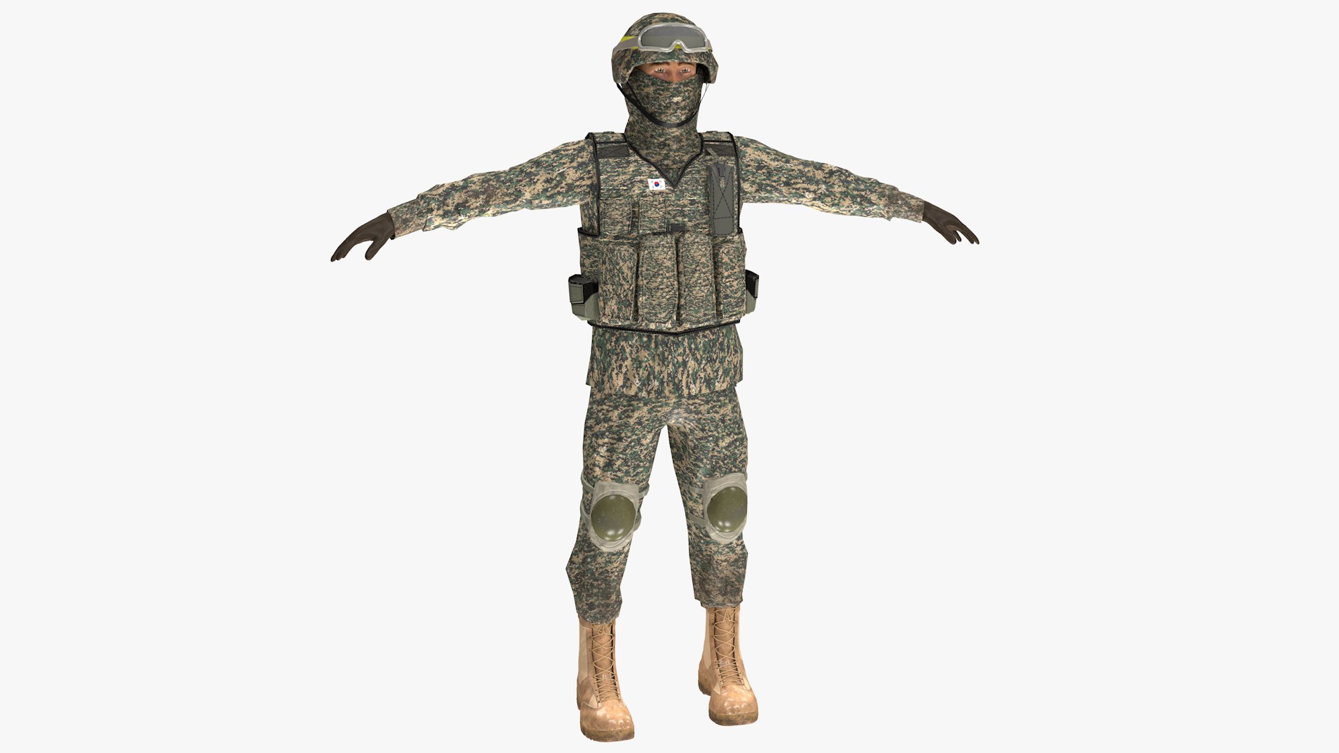 Rigged South Korean Soldier 3D Model - TurboSquid 2159561