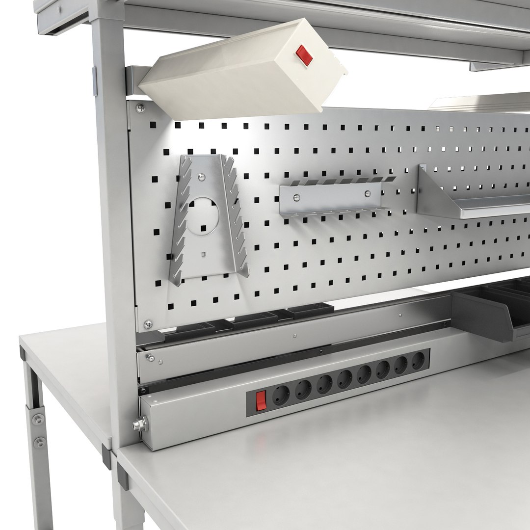 3D model dual adjustable working table - TurboSquid 1294267