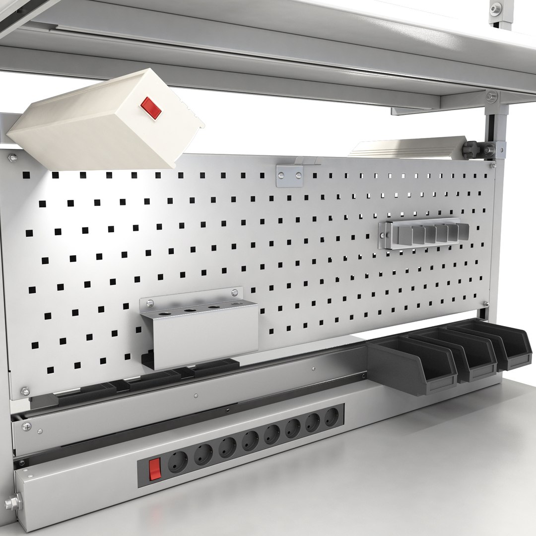 3D model dual adjustable working table - TurboSquid 1294267