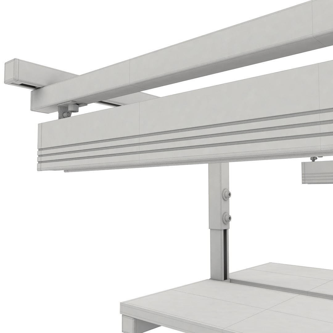 3D model dual adjustable working table - TurboSquid 1294267
