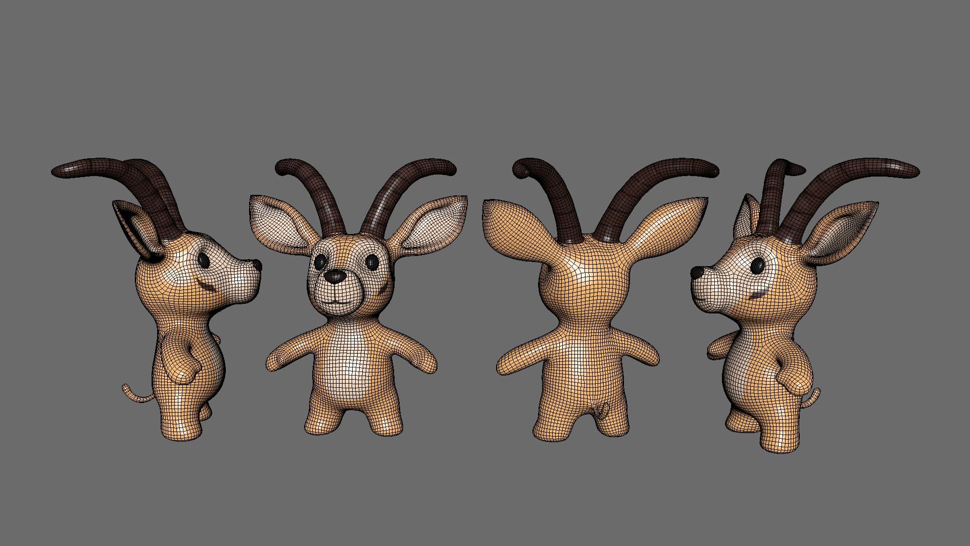 Little Animal Baby - Antelope Cute - Animated 3D Model - TurboSquid 2284537
