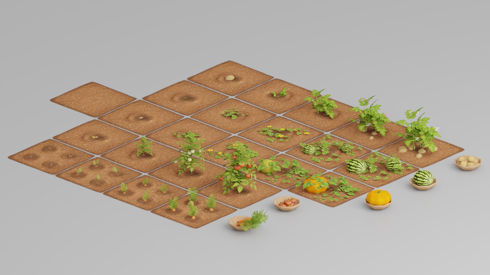 3D farm vegetable - TurboSquid 1438243