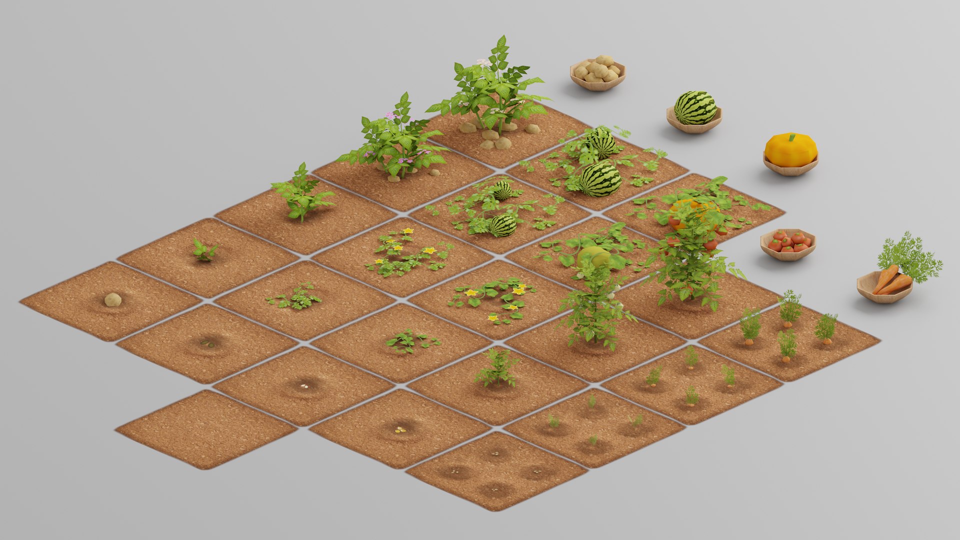 3D Farm Vegetable - TurboSquid 1438243