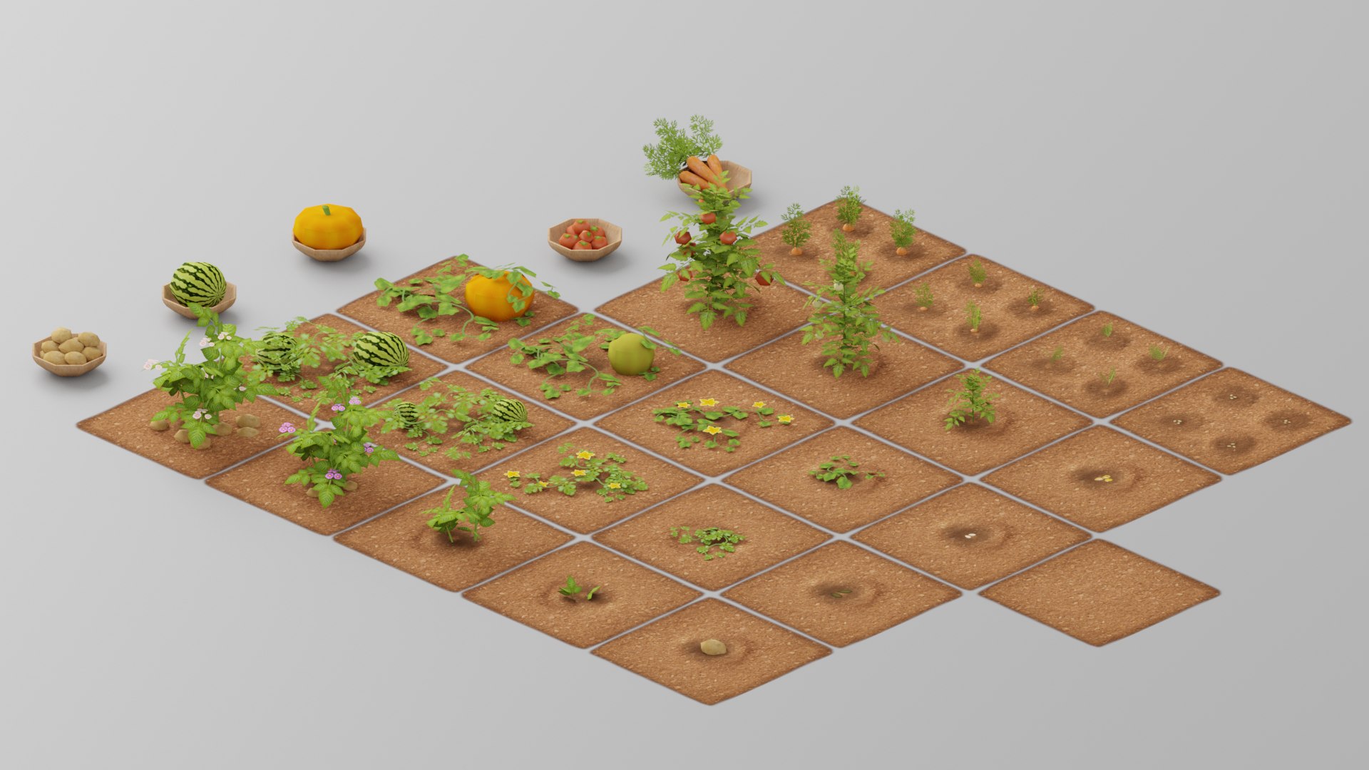 3D Farm Vegetable - TurboSquid 1438243