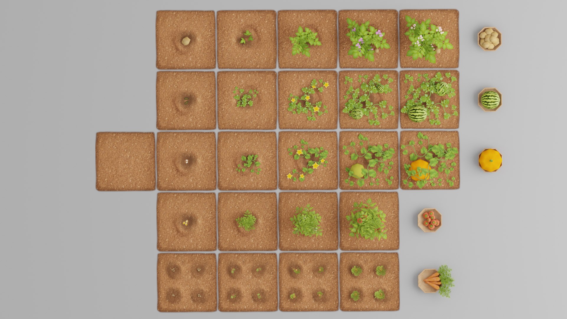 3D Farm Vegetable - TurboSquid 1438243