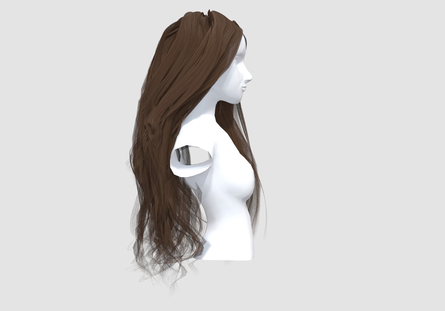 Basic Female Hairstyle 3D Model - TurboSquid 1939480