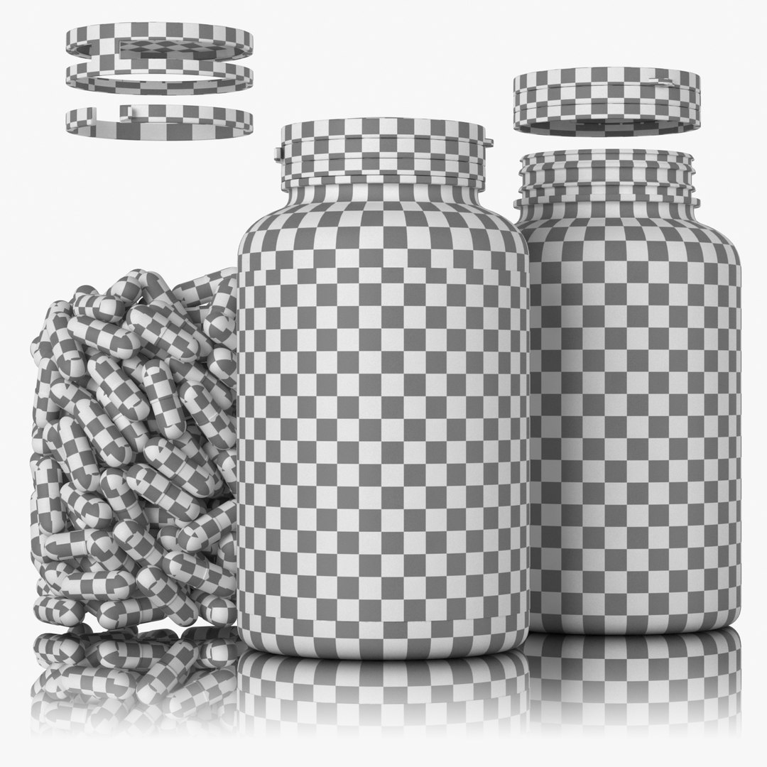 3D Pills Jar 500cc - TurboSquid 1366526