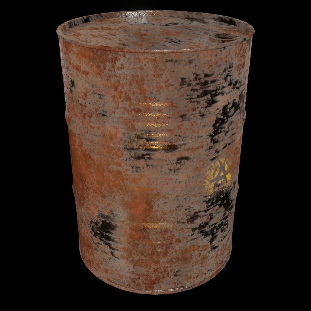 3D Model Old Rusted Barrel - TurboSquid 1800005