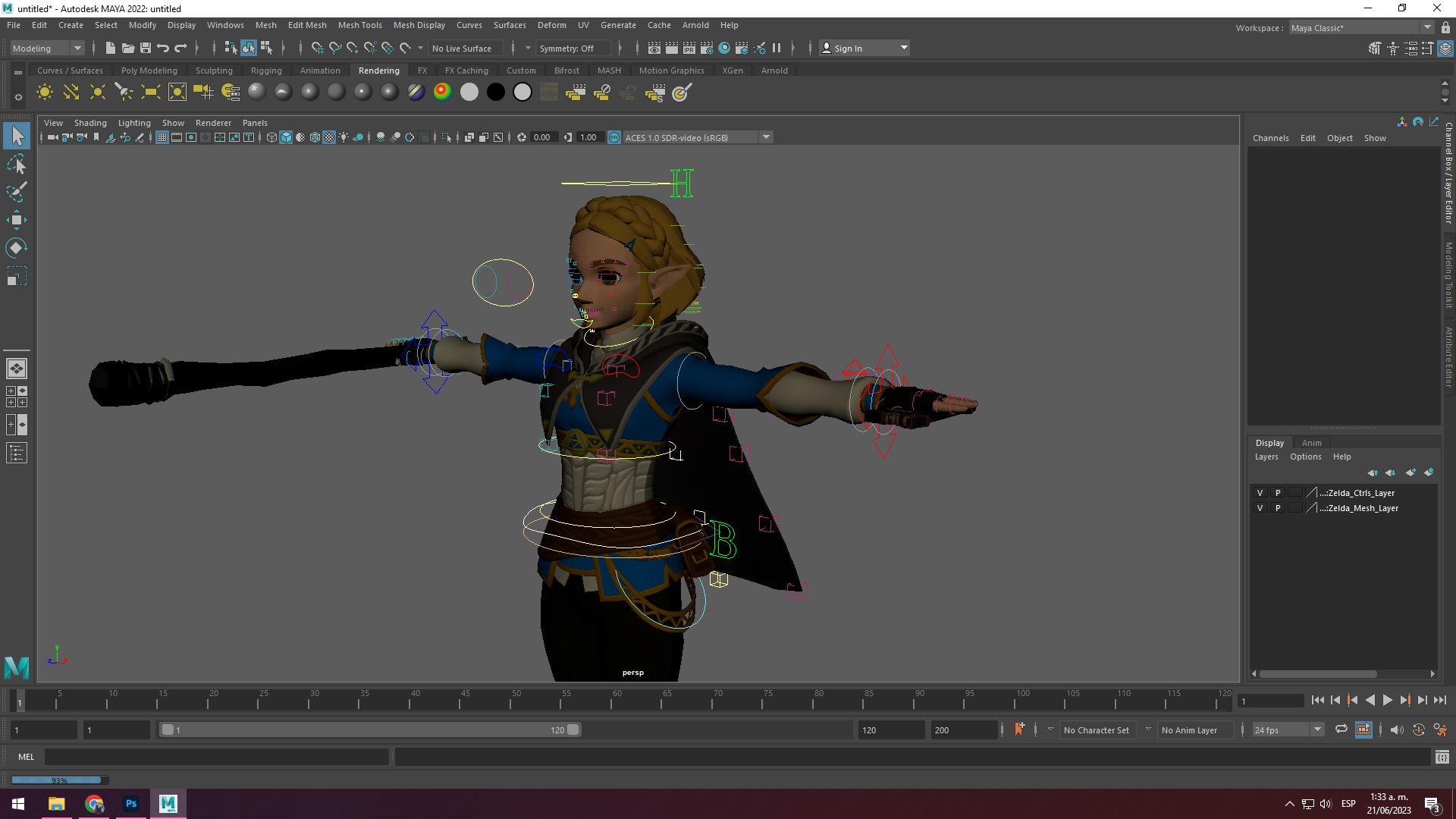 Zelda TOTK Rig for Maya 2015 3D model - TurboSquid 2086486