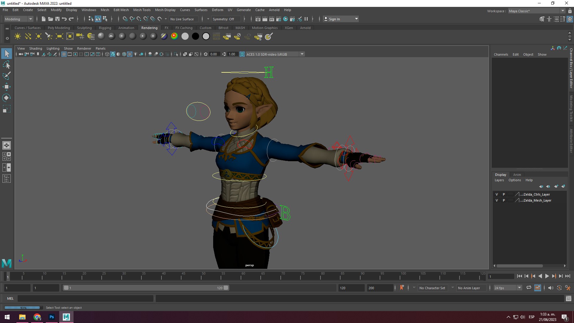 Zelda TOTK Rig for Maya 2015 3D model - TurboSquid 2086486