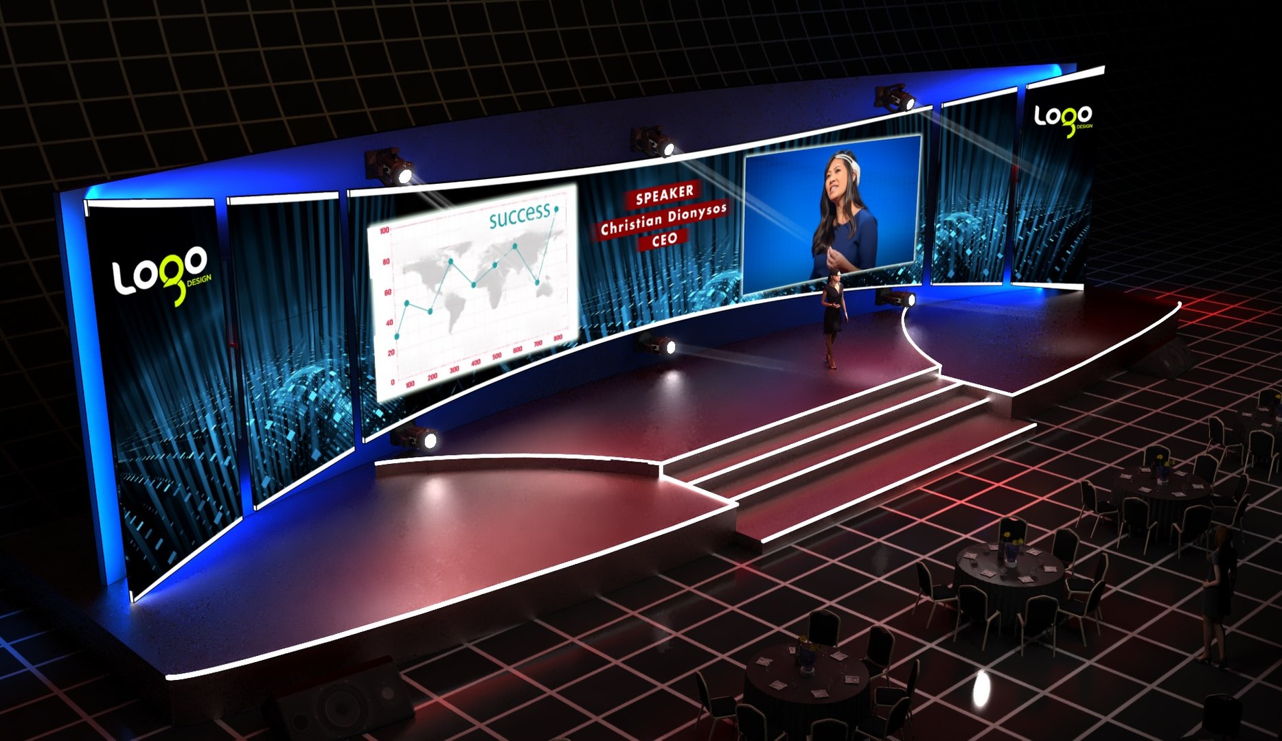 3D Watchout Stage Idea 3 Model - TurboSquid 1965223