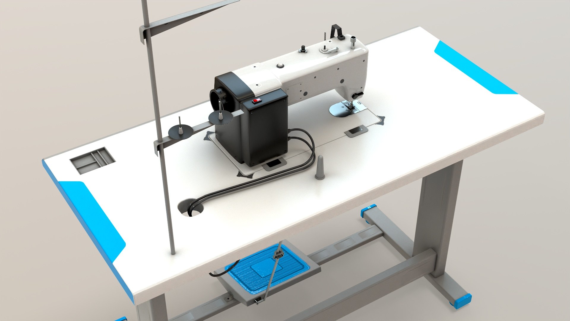 Sewing Machine Industrial 3D - TurboSquid 2001773
