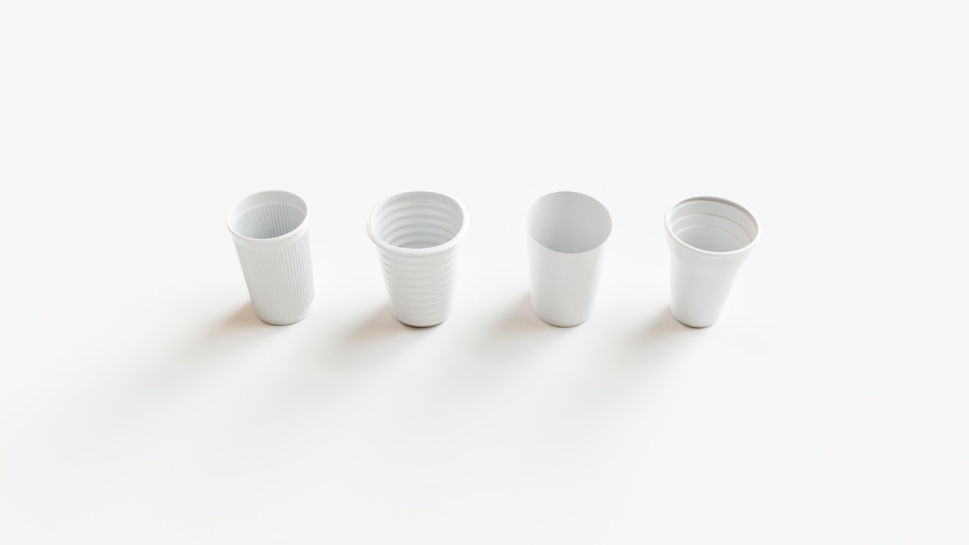 Plastic Cup Collection - 4 X Different Designs - 3D Assets 3D Model ...