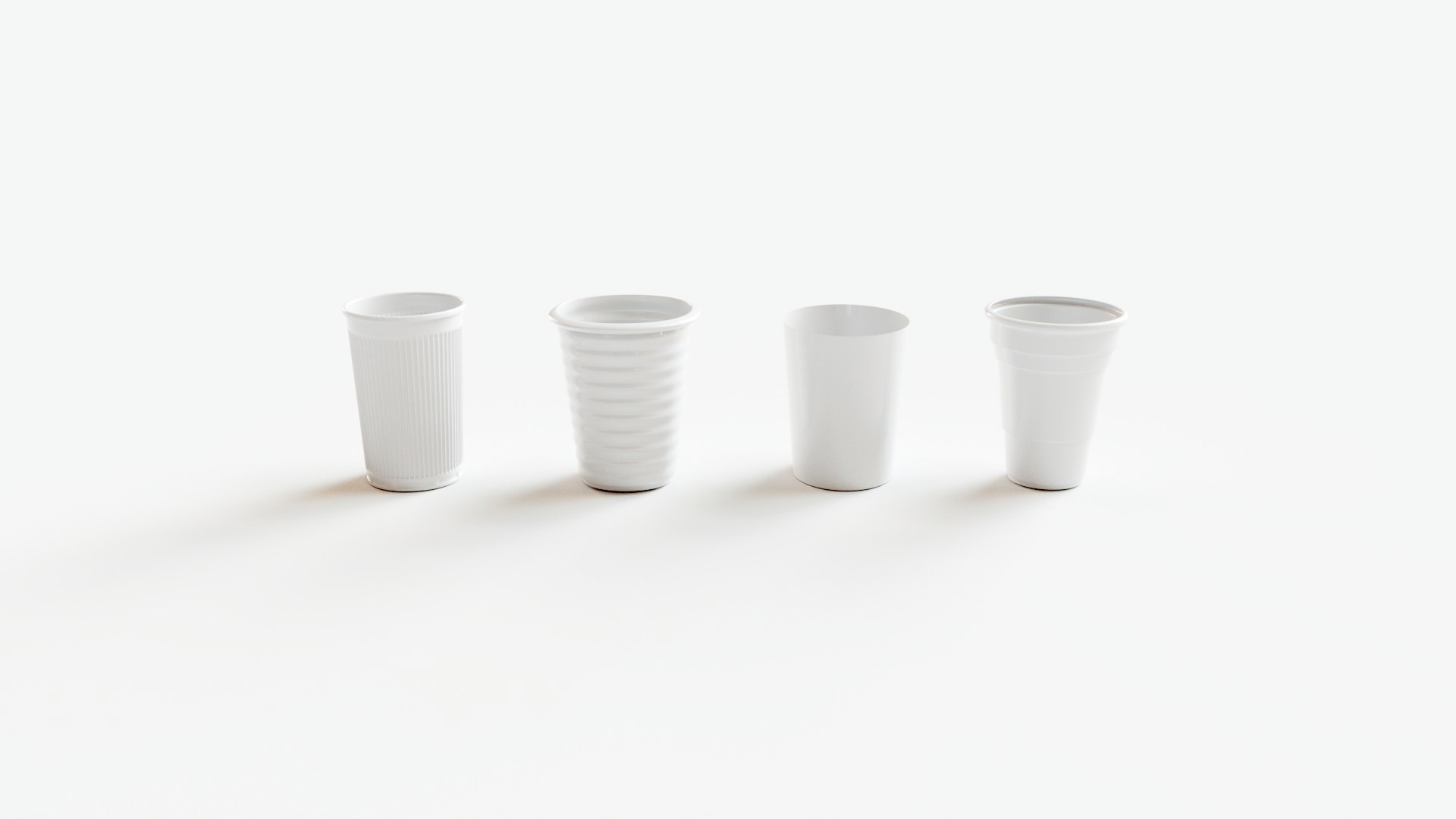 Plastic Cup Collection - 4 X Different Designs - 3D Assets 3D Model ...