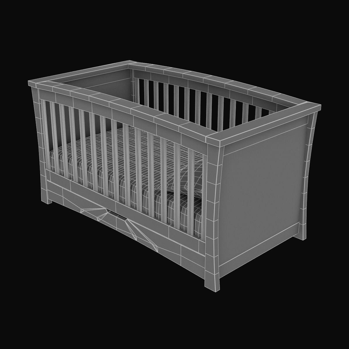 3d model baby cot