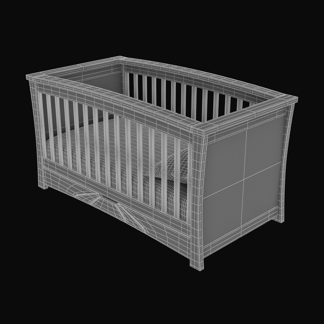 3d model baby cot