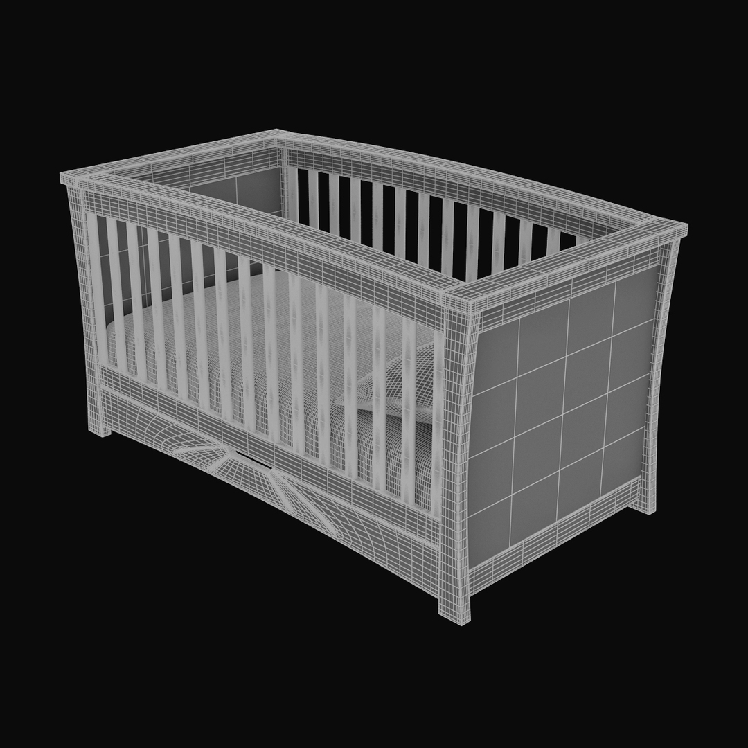 3d model baby cot