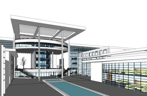 3D модель Культурный центр Revit & max file 01 - TurboSquid 440604