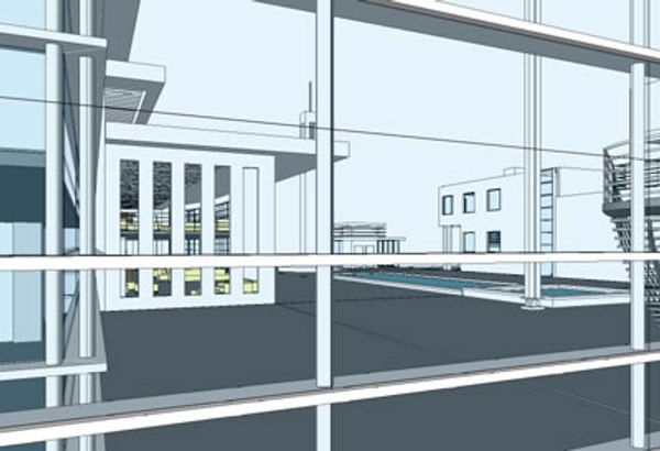 3D модель Культурный центр Revit & max file 01 - TurboSquid 440604