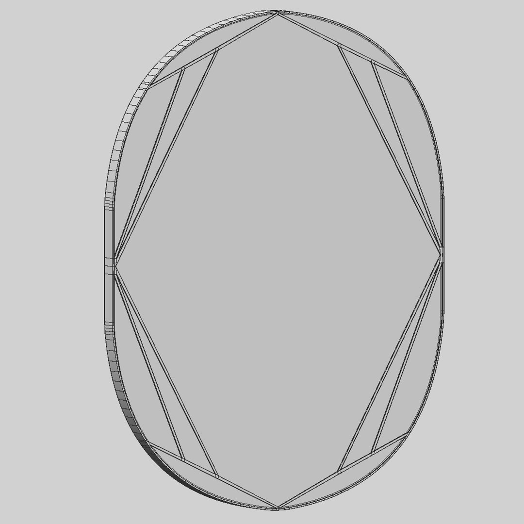 Zara Wall Mirror With Irregular Enamel Frame 3D Model - TurboSquid 2362762