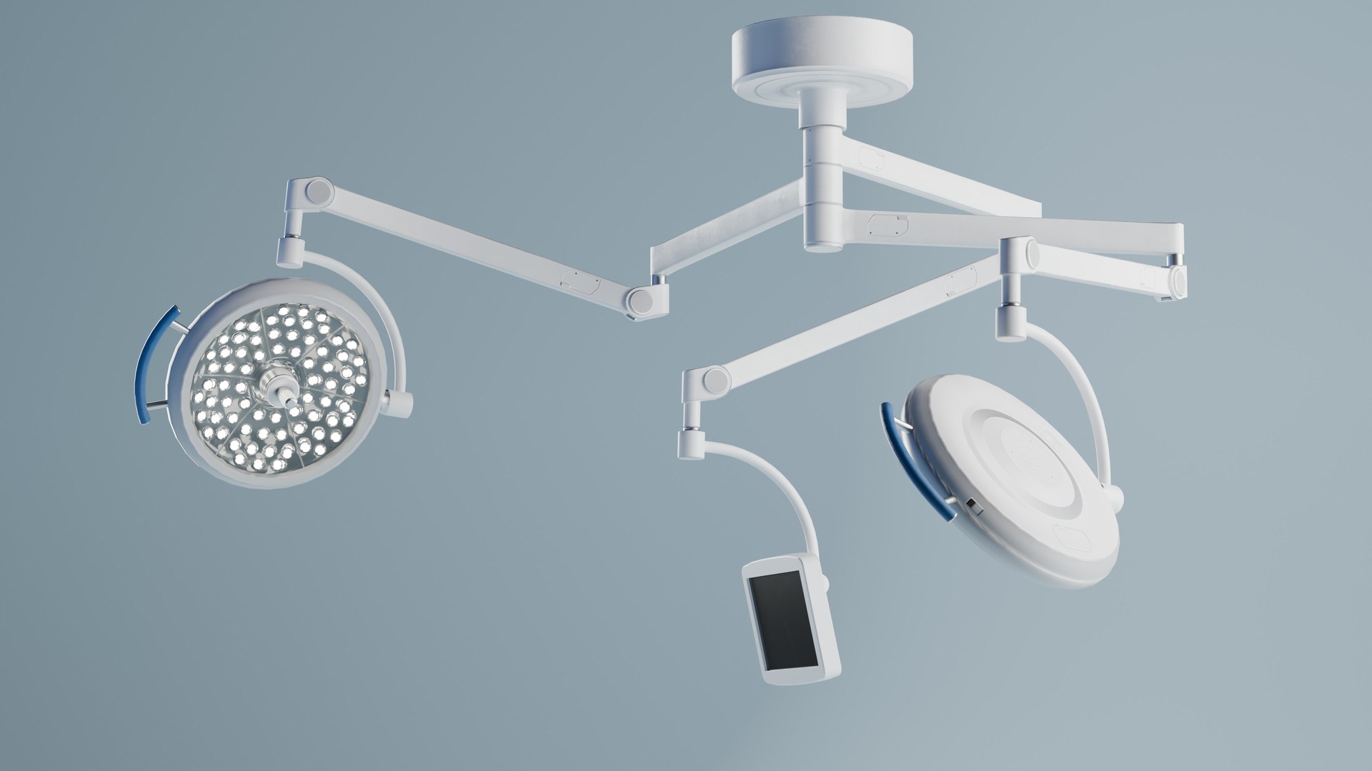 3D Model Ceiling Mounted Surgical Light - TurboSquid 2519108