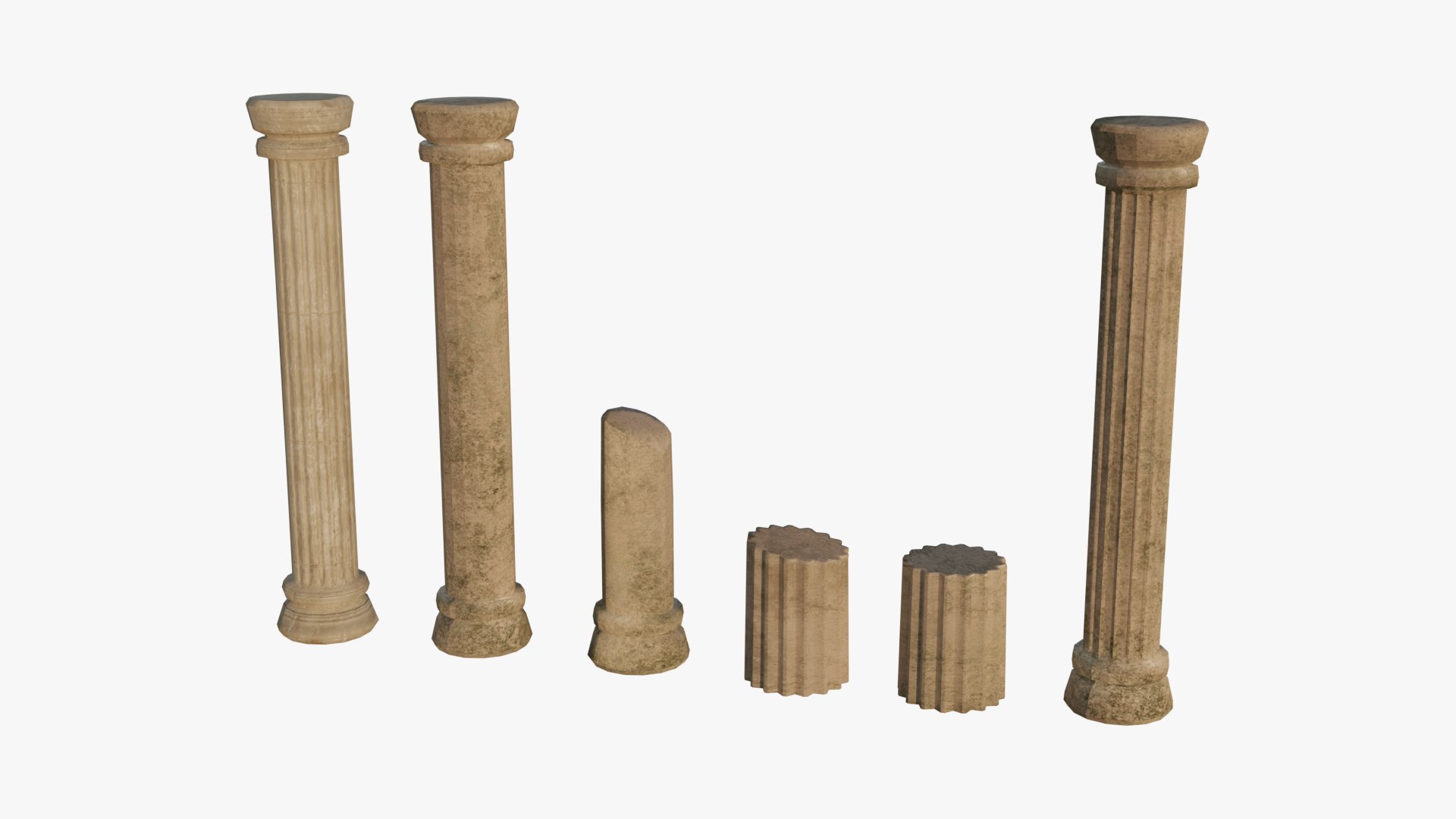 3D Ancient Temple Modular Kit Model - TurboSquid 1840316