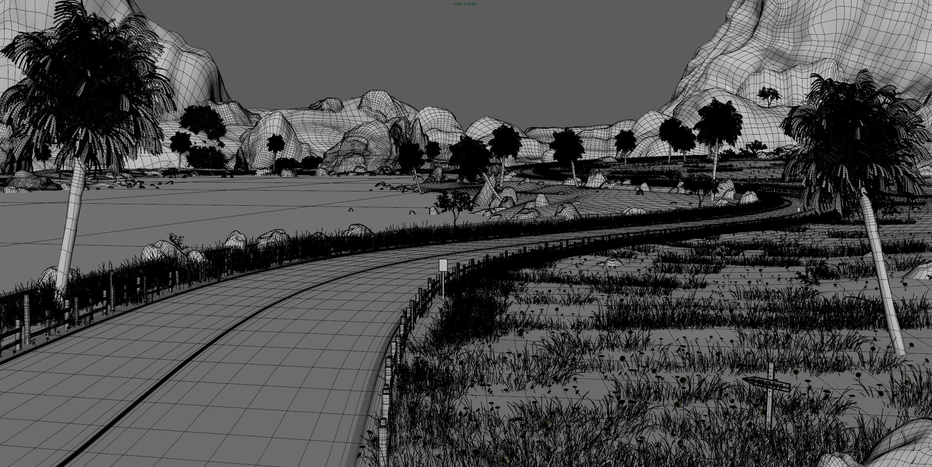 3D Model Road Cartoon Sea - TurboSquid 1322564