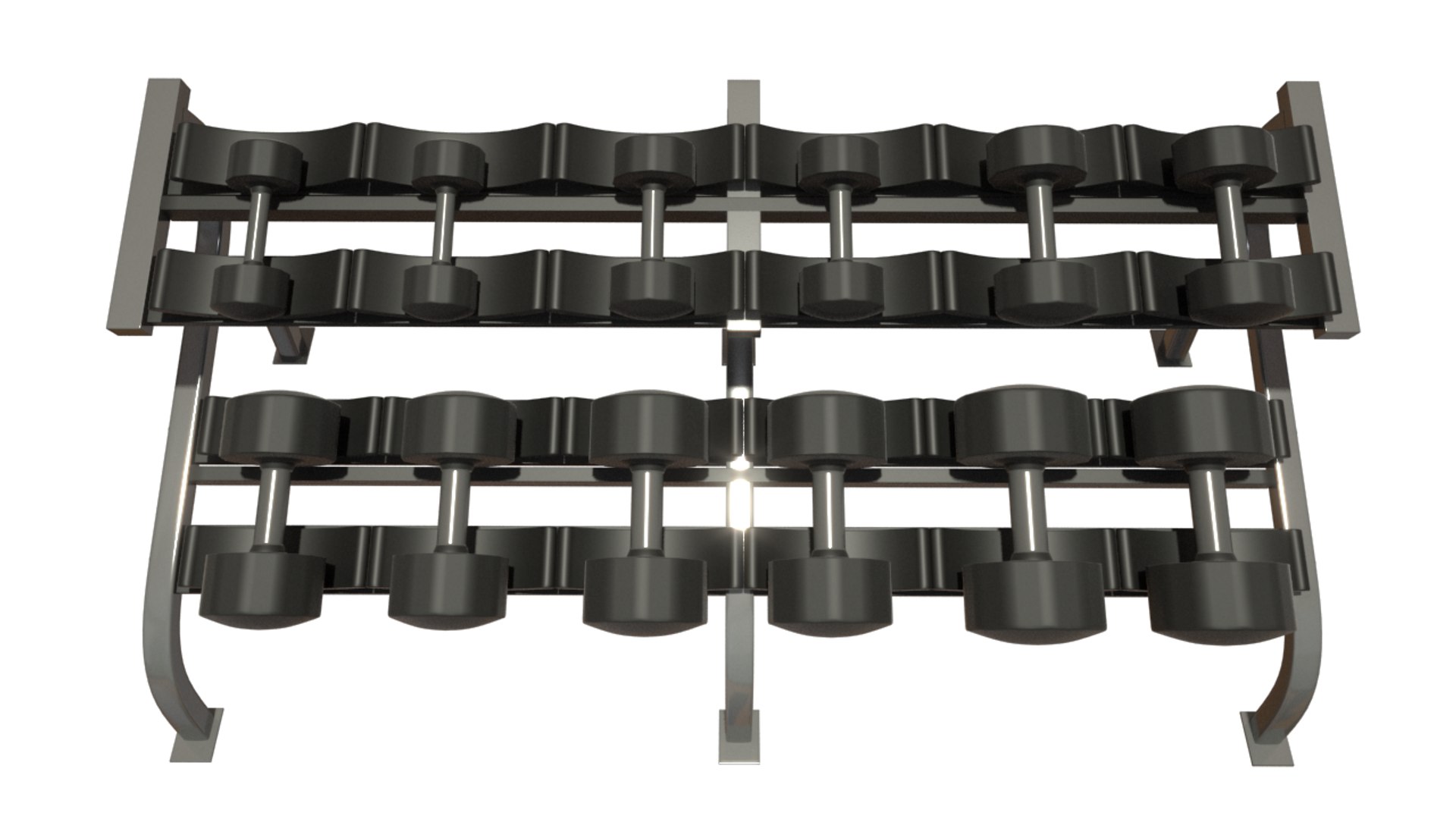 Dumbbell Rack 3d Obj