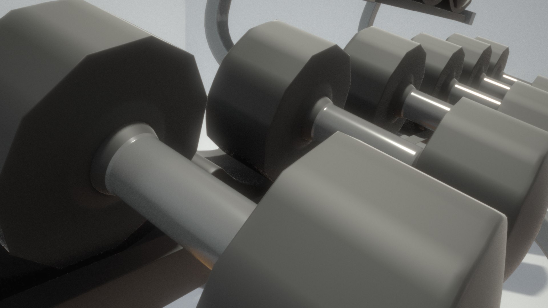 Dumbbell Rack 3d Obj