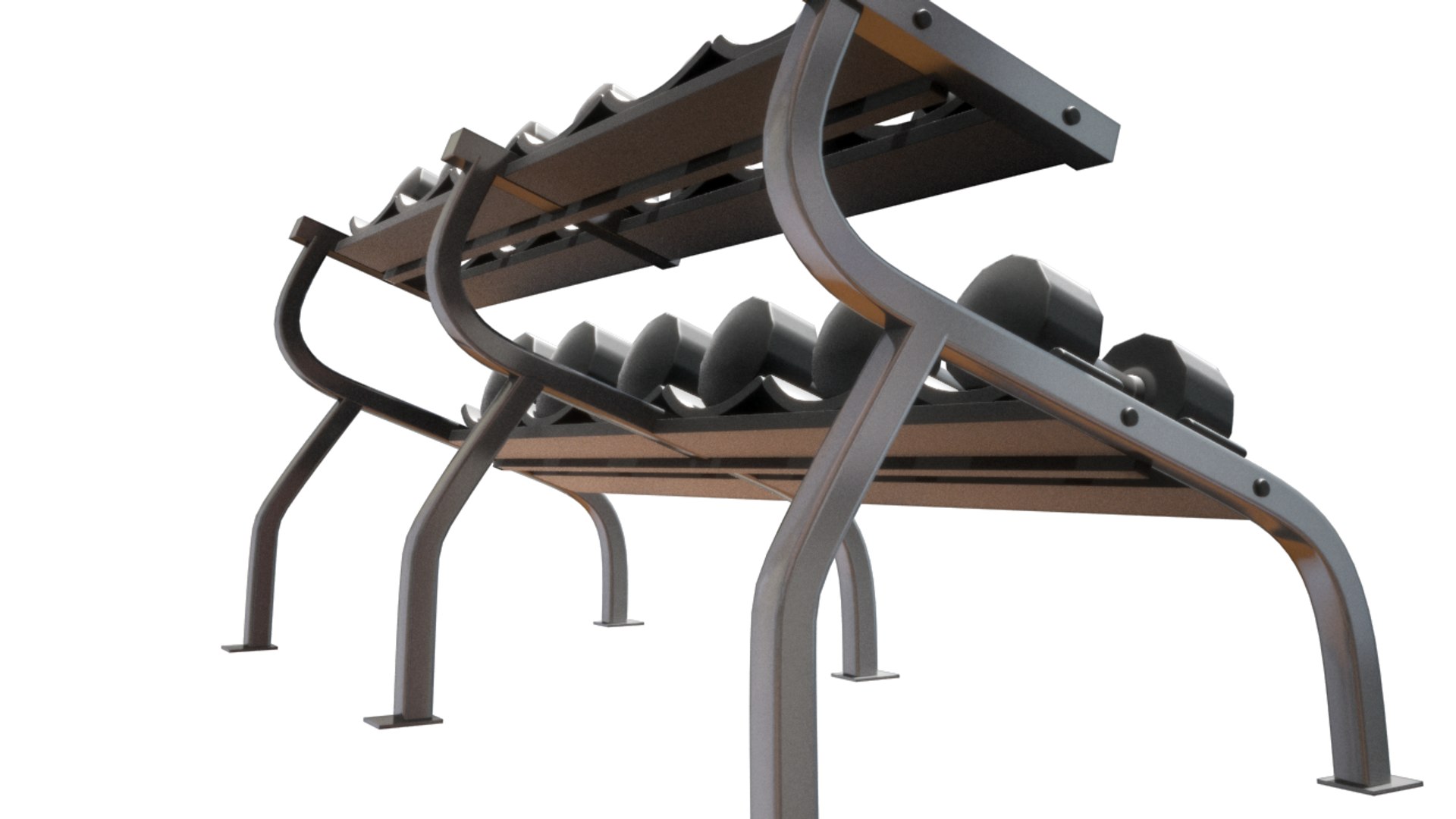 Dumbbell Rack 3d Obj