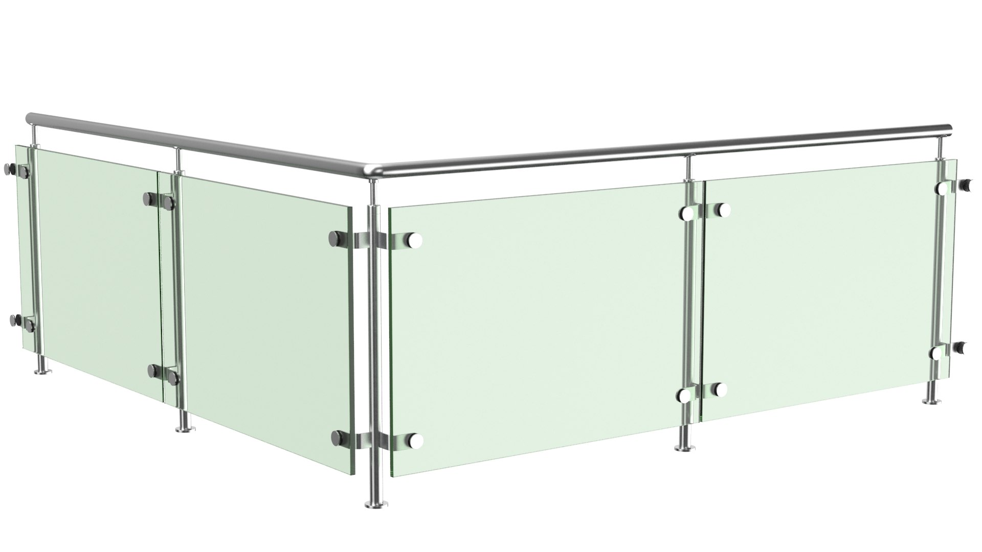 3D Detailed Handrail Corner - TurboSquid 2159185