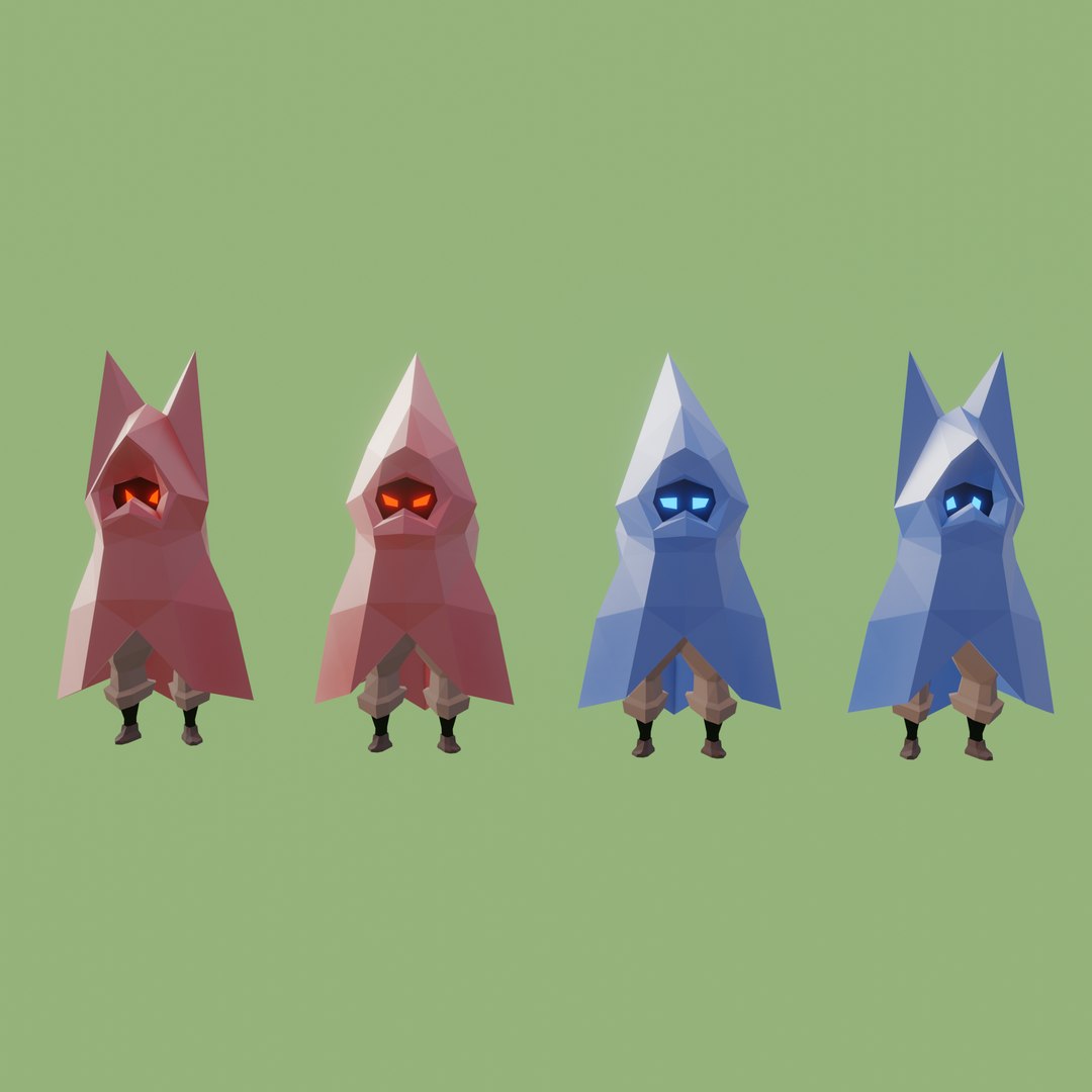 Little Wizards Rigged Lowpoly 3D Model - TurboSquid 1942566
