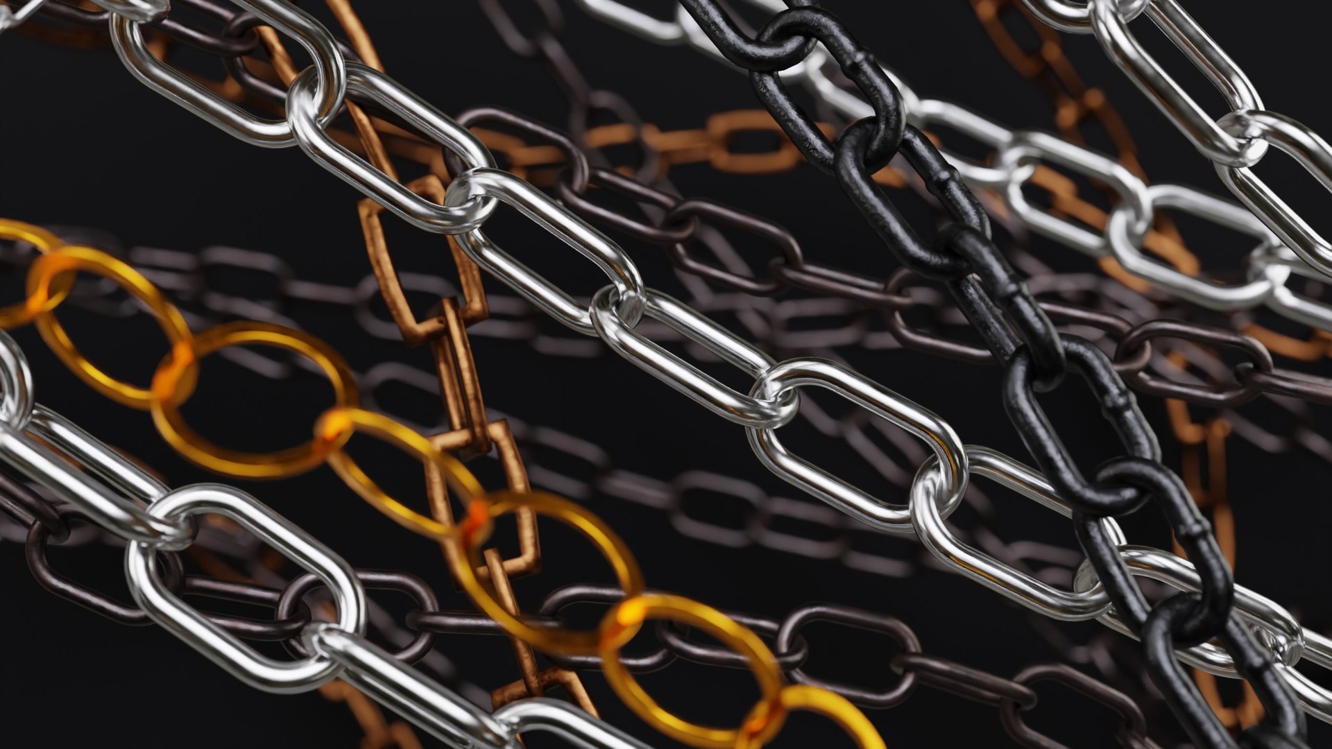 3D Customizable Chain Links - Geometry Nodes - TurboSquid 2165558