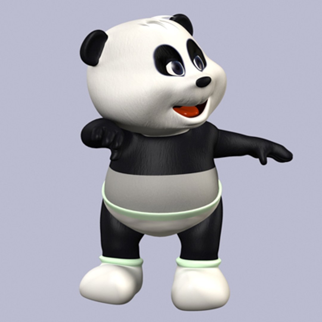 3ds Max Panda Baby Character
