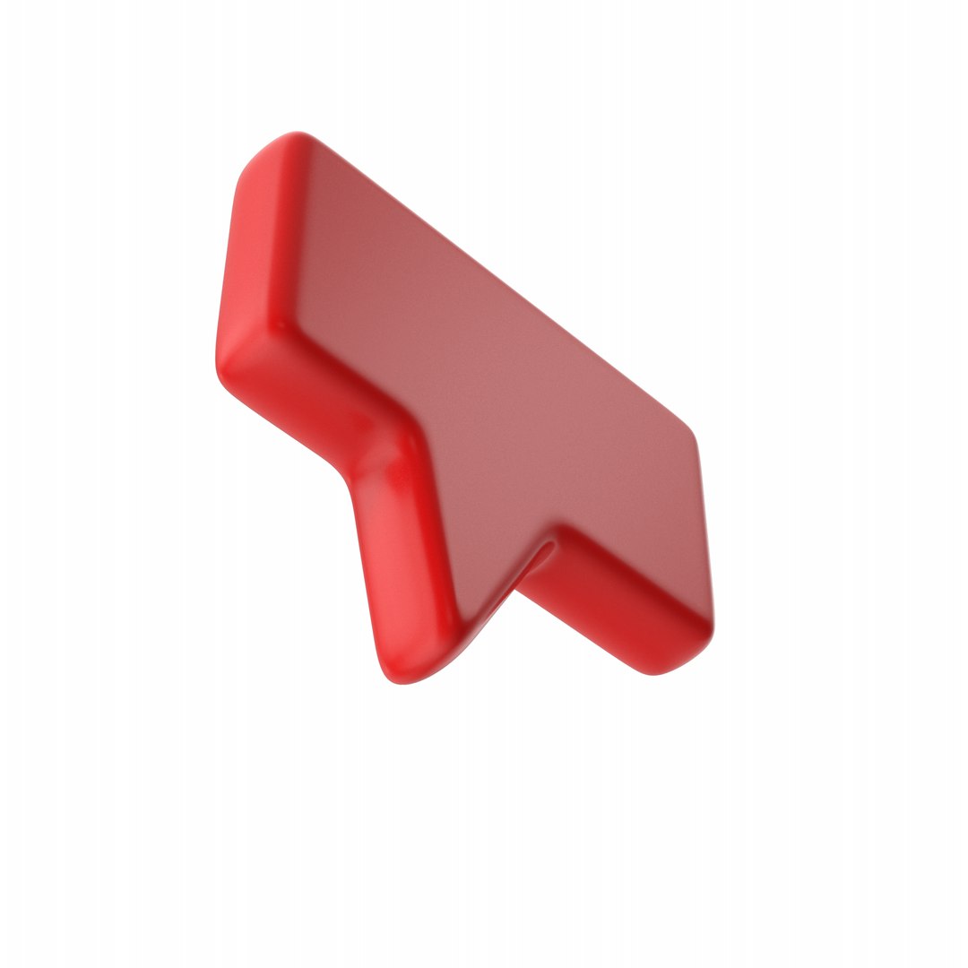 3D Red Social Media Bubble Symbol Model - TurboSquid 2168749