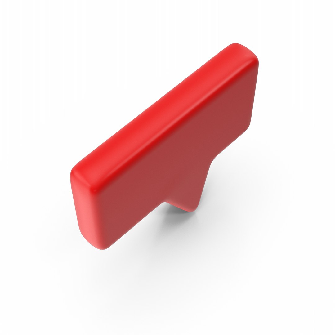 3D Red Social Media Bubble Symbol Model - TurboSquid 2168749